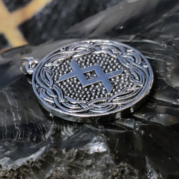Handmade | Jewelry | Inguz Elder Futhark Rune Huginn Muninn Pendant ...